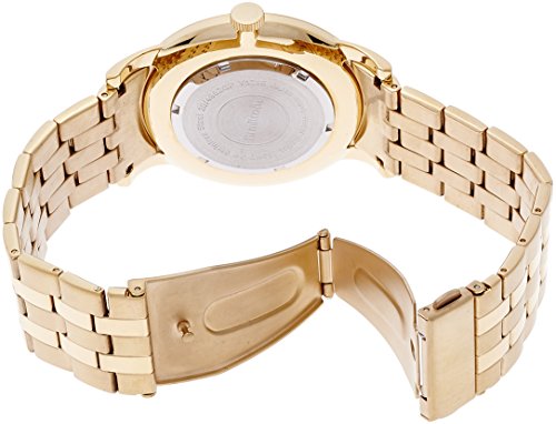 Armitron Men's 20/4962BKGP Black Sunray Dial Gold-Tone Bracelet Watch