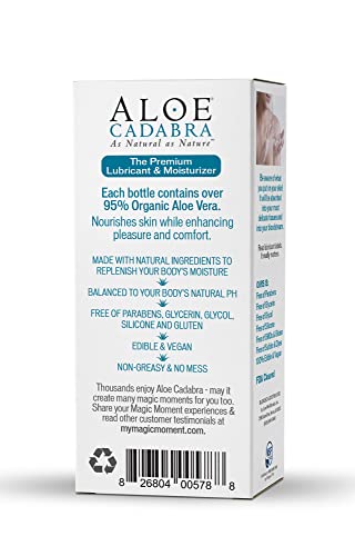 Aloe Cadabra Chocolate Lube Organic Natural Water-Based Lubricant for Women, Men and Couples, 2.5oz