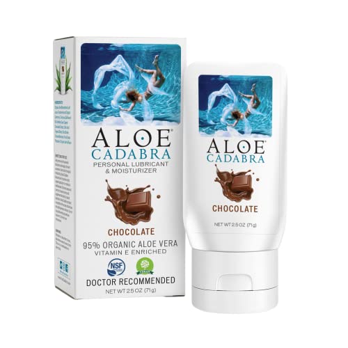 Aloe Cadabra Chocolate Lube Organic Natural Water-Based Lubricant for Women, Men and Couples, 2.5oz