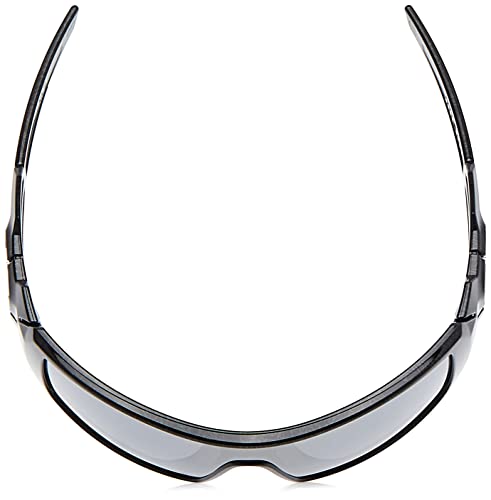 Oakley Men's OO9081 Oil Rig Rectangular Sunglasses, Polished Black & Silver Ghost Texture/Black Iridium, 28 mm