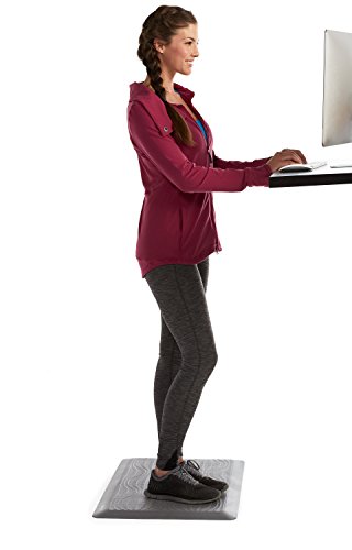 Gaiam Anti-Fatigue Non-Slip Comfort Floor Mat for Standing Desks in Office and Workstations or Home Use (Kitchen, Bathroom)
