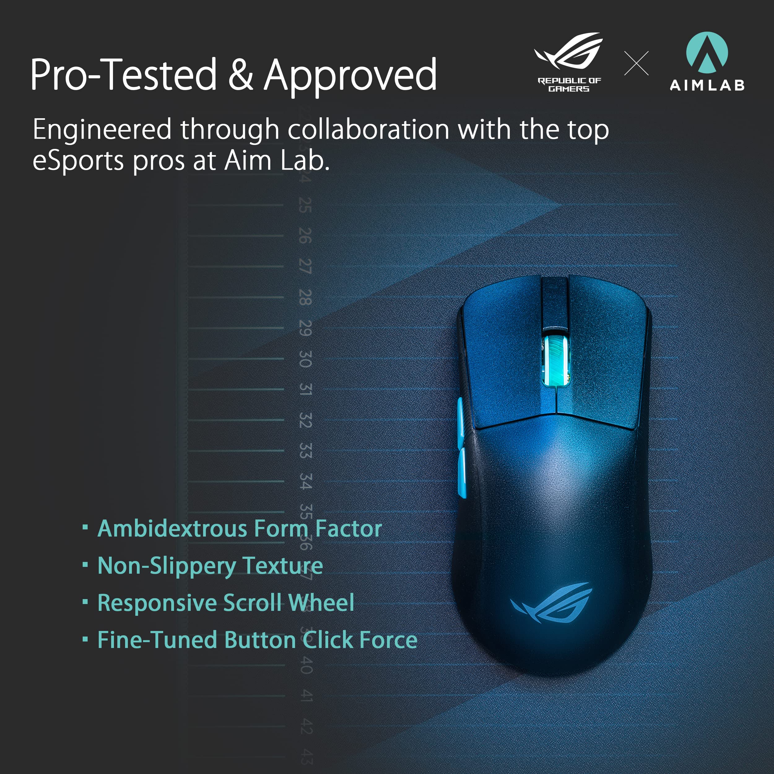 ASUS ROG Azoth 75" Wireless DIY Custom Gaming Keyboard & ROG Harpe Ace Aim Lab Edition Gaming Mouse, 54 g Ultra-Lightwieght, Connectivity