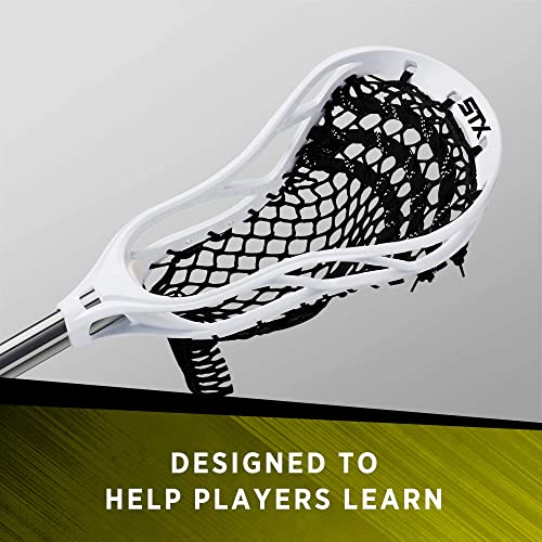 STX Lacrosse Stallion 50 Youth Lacrosse Complete Stick, Platinum/White, 39"