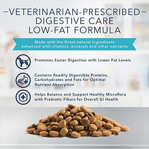 Blue Buffalo Natural Veterinary Diet GI Gastrointestinal Support Low Fat Dry Dog Food, Whitefish 22-lb bag