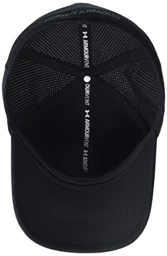 Under Armour Men's Iso-Chill Armourvent Fitted Baseball Cap , Black (001)/Pitch Gray , Medium/Large