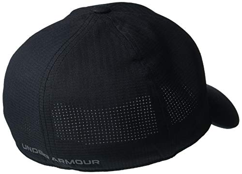Under Armour Men's Iso-Chill Armourvent Fitted Baseball Cap , Black (001)/Pitch Gray , Medium/Large