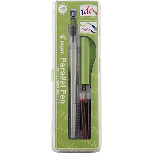 PILOT Parallel Calligraphy Pen Set, 3.8mm Nib with Black and Red Ink Cartridges (90052)