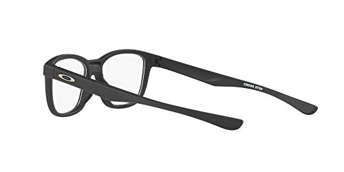 Oakley OX8106 Cross Step Round Prescription Eyeglass Frames, Satin Black/Demo Lens, 50 mm