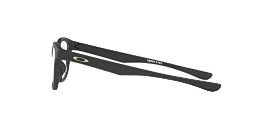 Oakley OX8106 Cross Step Round Prescription Eyeglass Frames, Satin Black/Demo Lens, 50 mm