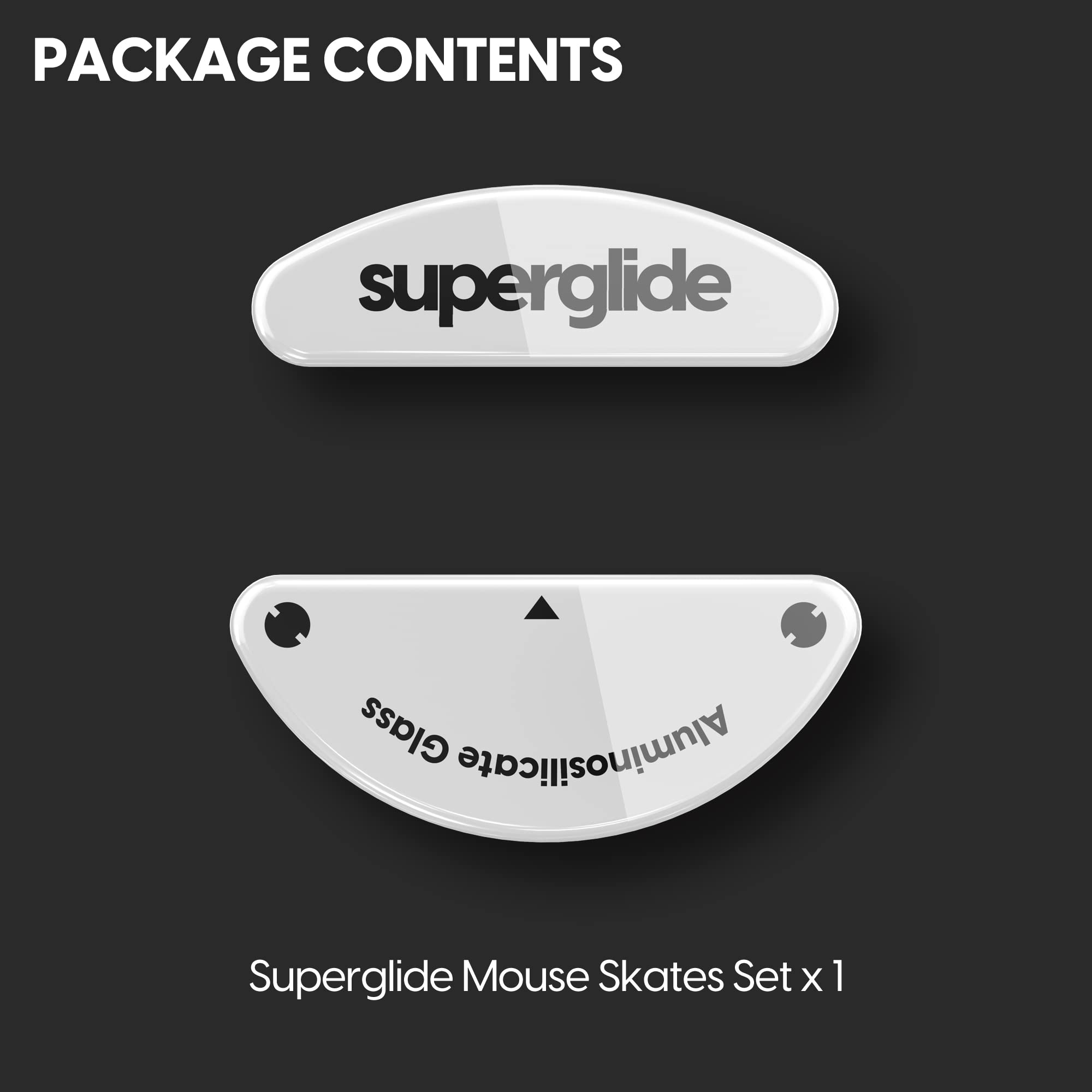 Superglide - Fastest and Smoothest Mouse Feet/Skates Made with Ultra Strong Flawless Glass Super Fast Smooth and Durable Sole for SteelSeries Aerox 3 / Aerox 9 Wireless
