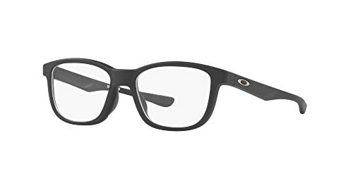 Oakley OX8106 Cross Step Round Prescription Eyeglass Frames, Satin Black/Demo Lens, 50 mm