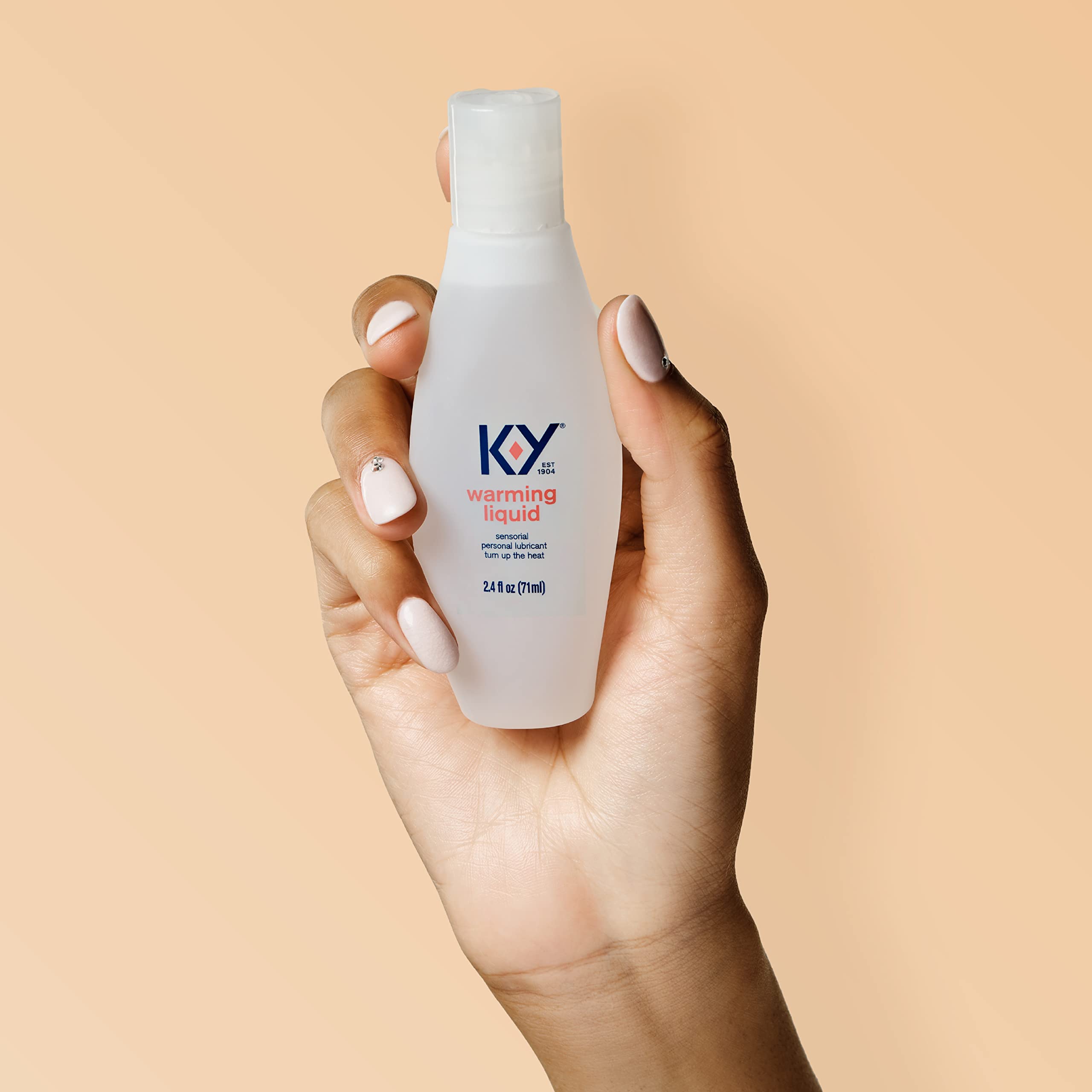 K-Y Warming Liquid Lube, Sensorial Personal Lubricant, Glycerin Based Formula, Safe to Use with Latex Condoms, For Men, Women and Couples, 2.4 FL OZ