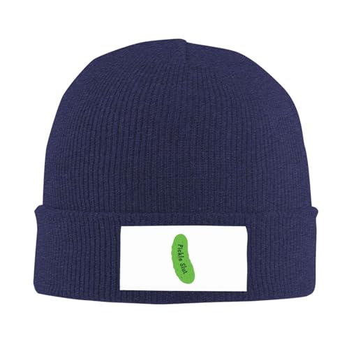 Pickle Slut Logo Knitted Hat Woolen Hat Warm Fashion Outdoors Caps Unisex Navy Blue