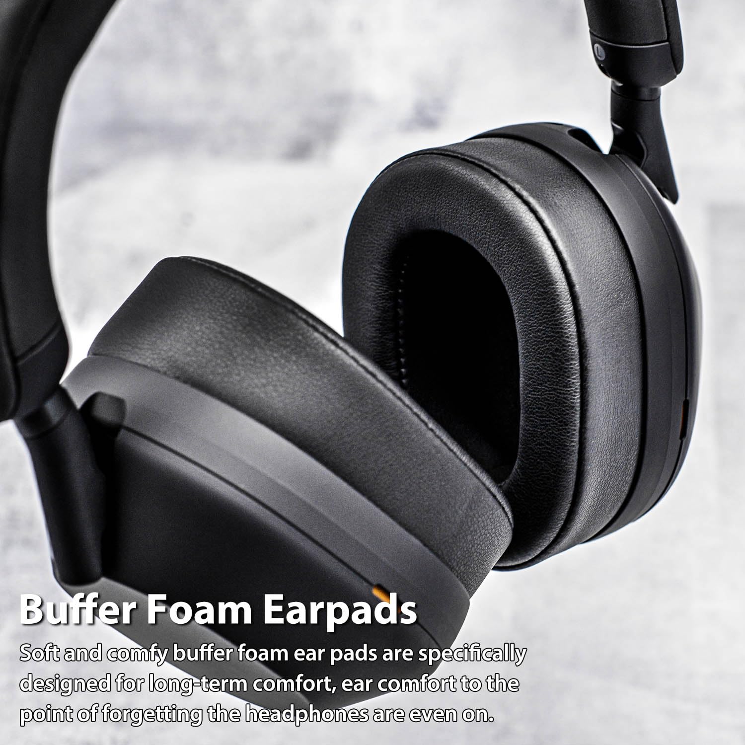 WH 1000XM5 Earpads for WH-1000XM5 (WH1000XM5) by TRANSTEK, Replacement Ear Pads Cushions with High-Density Noise Isolation Foam, Added Thickness-Comfort Leather
