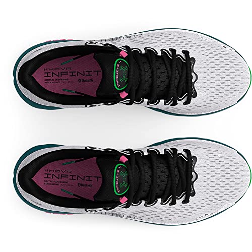 Under Armour Men's HOVR Infinite 4 Running Shoe, (101) White/Tourmaline Teal/Extreme Green, 10