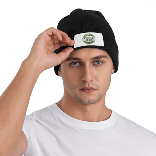 Pickle Slut Logo 1 Knitted Hat Woolen Hat Warm Fashion Outdoors Knit Cap Unisex Black