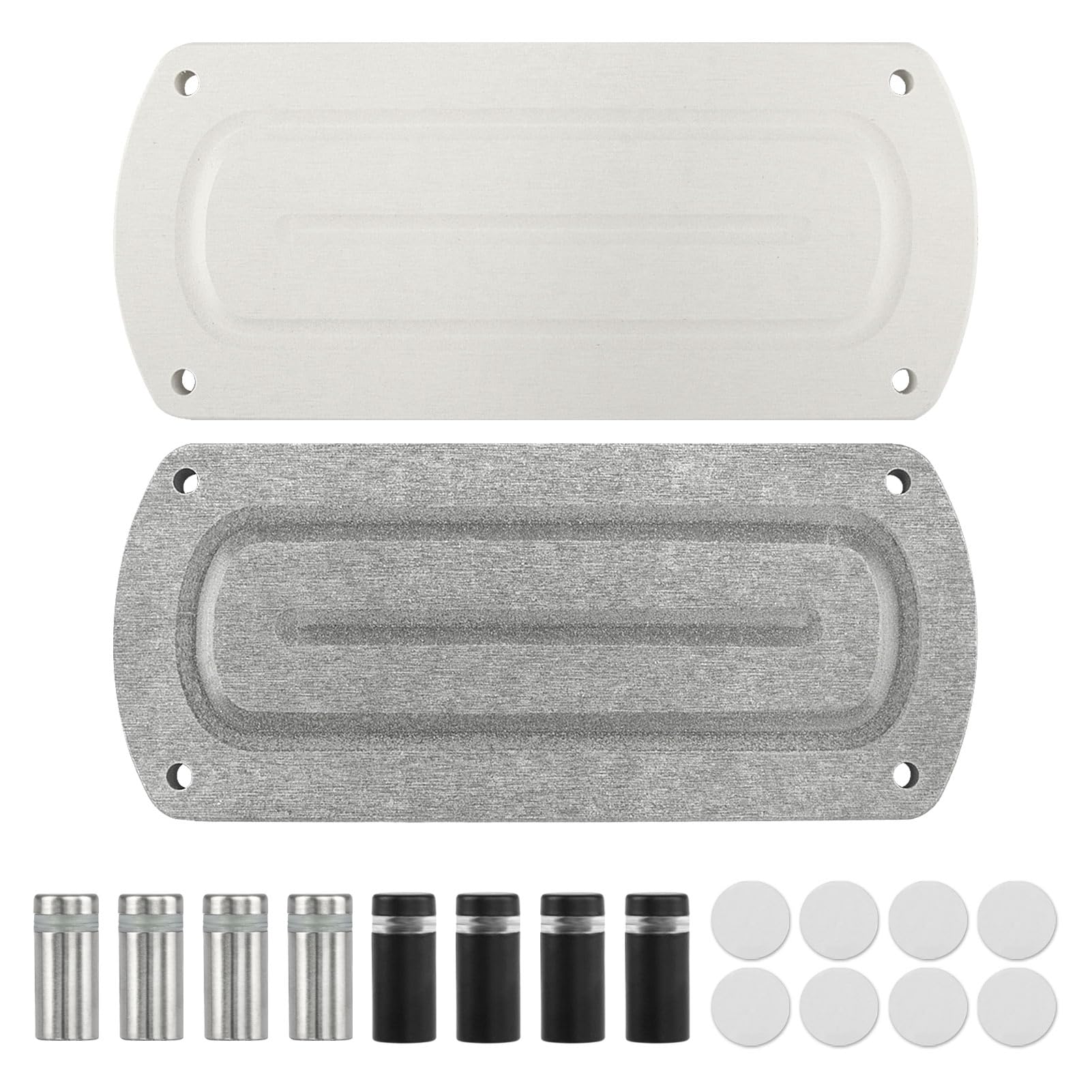 Bathroom Counter Tray, Sink Caddy Stone, 2 Pcs Stone Tray Instant Dry Sink Tray, Bathroom Sink Caddy Strong Water Absorption Sink Caddy, Kitchen Sink Accessories for Bathroom Kitchen(Gray+White)