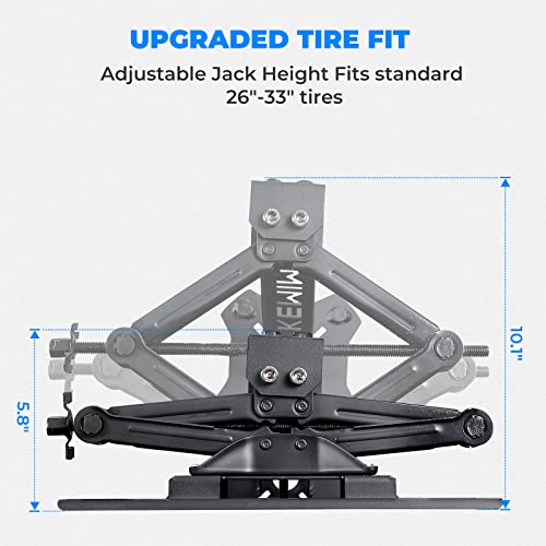 KEMIMOTO Spare Tire Mount UTV Spare Tire Carrier Compatible with Polaris Ranger 500 1000 XP General 1000 26-33 Inch Spare Tire Carrier Rack
