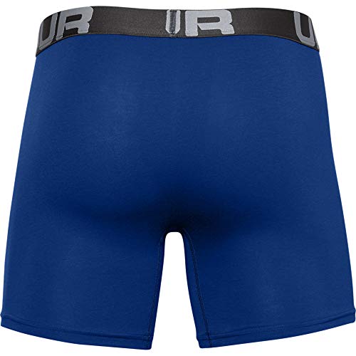 Under Armour mens Charged Cotton 6-inch Boxerjock 3-Pack , Royal (400)/Mod Gray Medium Heather , Medium