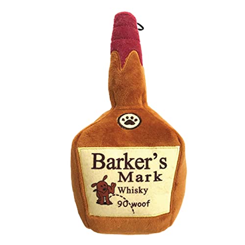 H&K for Dogs Power Plush | Barker's Mark (Large) | Funny Dog Toy | Dog Toy with Squeaker | Dog Gift | Fun, Durable, and Safe | Squeaky Dog Toy