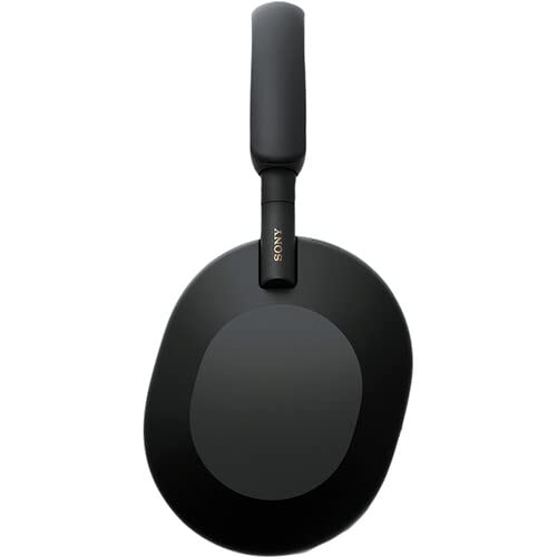 Sony WH-1000XM5 Noise-Canceling Wireless Over-Ear Headphones (Black WH1000XM5/B) Bundle + USB Charging Adapter + Microfiber Cloth (Renewed)