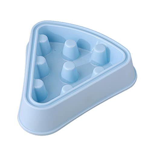 FUUIE Bowls for Food and Water Functional Pet Bowl Multifunctional Slow Food Bowl for Pets (Color : Blue)