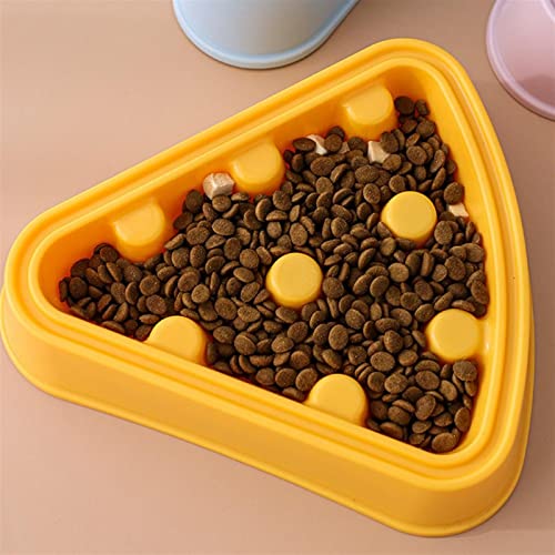 FUUIE Bowls for Food and Water Functional Pet Bowl Multifunctional Slow Food Bowl for Pets (Color : Blue)
