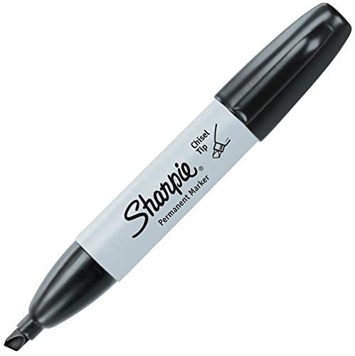 Sharpie 38201 Chisel Tip Permanent Markers, Black; 2-Packs of 12 Markers each for a Total of 24 Markers
