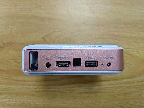 2024 Upgraded Portable Projector, EZCast J4 Rechargeable Movie Projector - Built-in Battery & Speaker - 1080P Pico Projector, Camping Projector, Compatible w/HDMI, USB, iPhone, Android, Tablet, Laptop