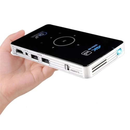 N/A C6 Mini Projector DLP Portable Android Movie Beamer 4K 1080P Outdoor Smart Home Theater Airplay Miracast Supported ( Color : E )