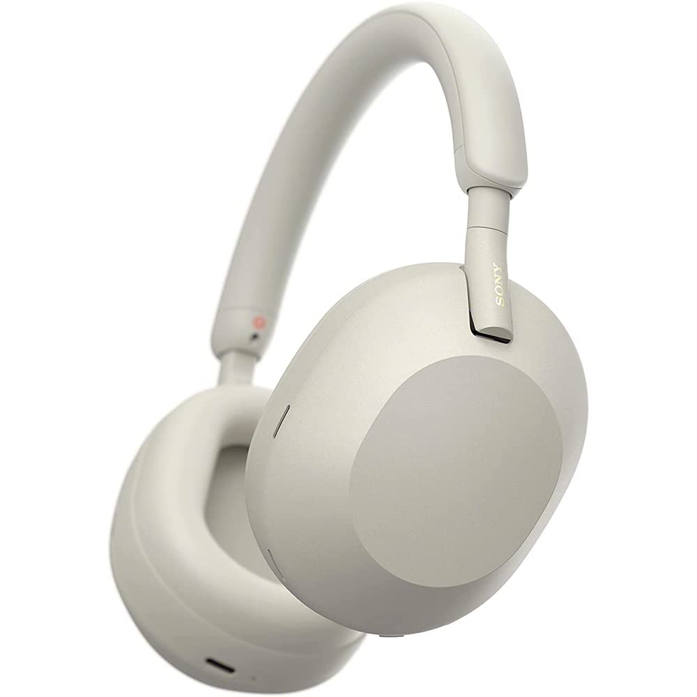 Sony WH1000XM5/S Wireless Industry Leading Noise Canceling Headphones Silver (Renewed) Bundle with 2 YR CPS Enhanced Protection Pack