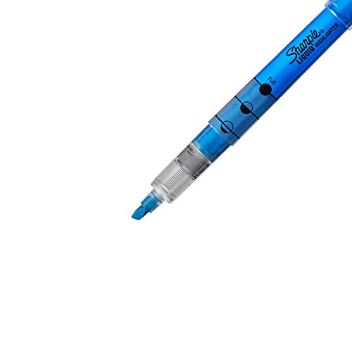SHARPIE Liquid Highlighters, Chisel Tip, Blue, Box of 12