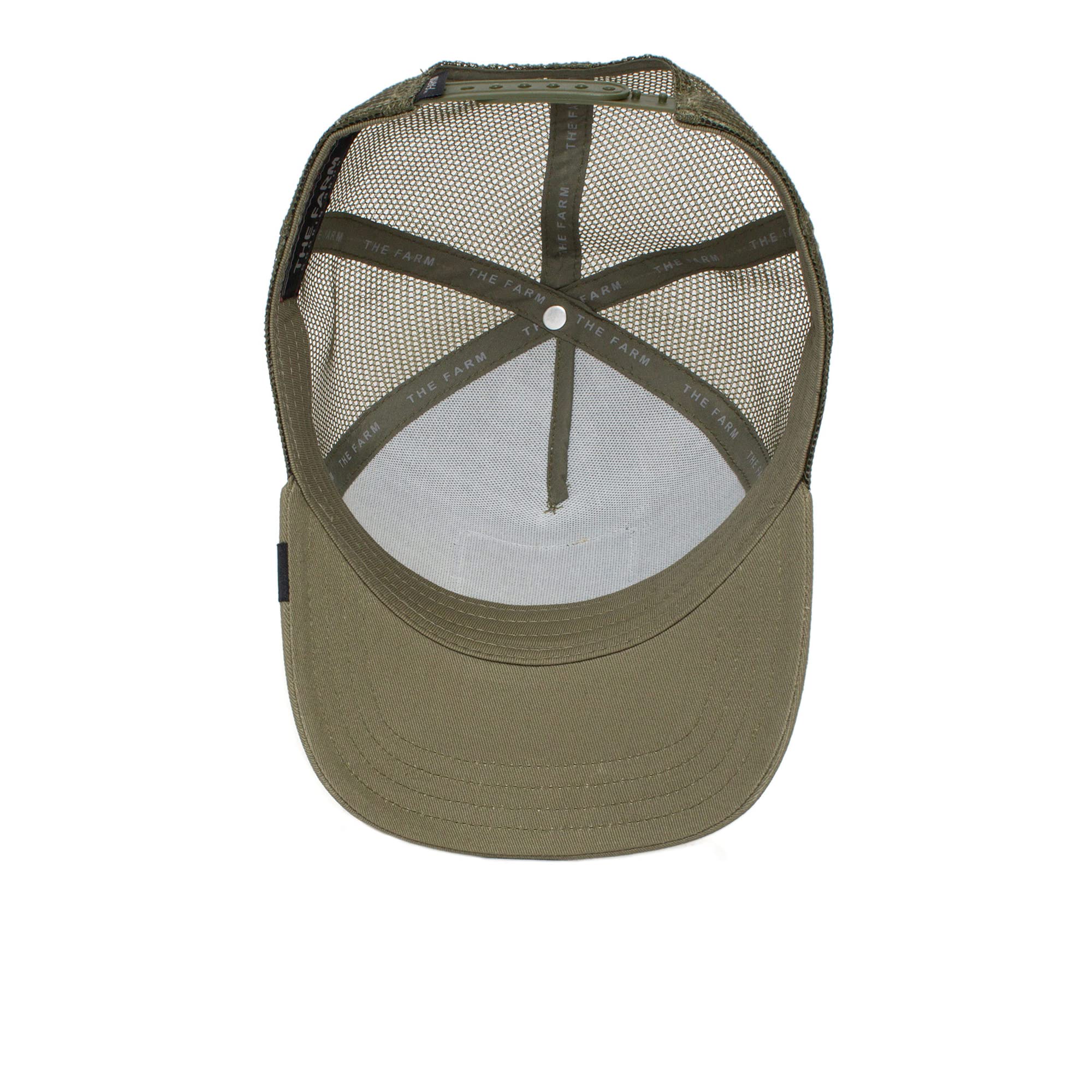 Goorin Bros. The Farm Unisex Spanish-Language Adjustable Mesh Trucker Hat, Olive (Crocodillio), One Size