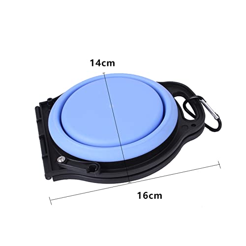 AHEGAS Dog Food Bowl Travel Silicone Double Pet Bowl ( Color : Blue )