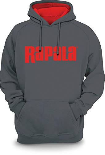Rapala Sweatshirt Grey Red Hood Extra Large