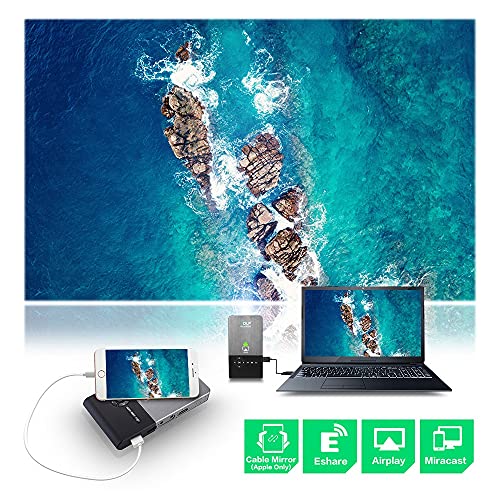 FZZDP Mini DLP Projector Portable Proyector LED DLP Beamer Home Cinema Support ( Size : 8GB )