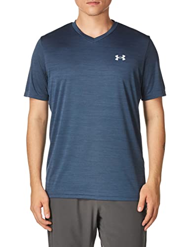 Under Armour Mens Tech 2.0 V-Neck Short-Sleeve T-Shirt (Academy Blue/Mod Gray - 408, Large)