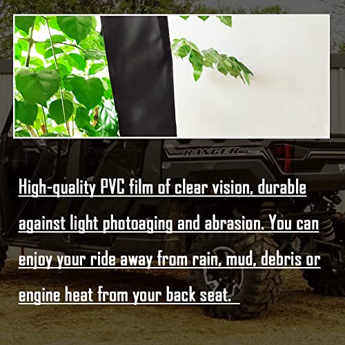 Polaris Ranger Rear Window XP 1000 900 PVC Waterproof Instant Rear Windshield Compatible with 2017-2023 Polaris Ranger XP 1000 900 / Crew