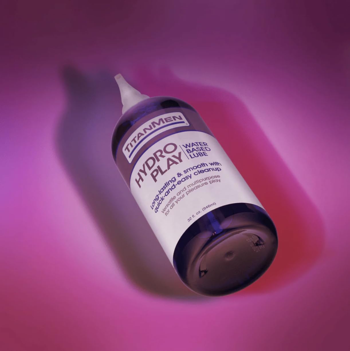 Doc Johnson TitanMen - Hydro Play Water Based Lube - Long lasting & Smooth with quick & easy clean up - Versatile and multi-purpose for all your pleasure play - 32 fl oz (946.3 mL)