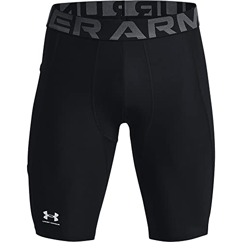 Under Armour Men's HeatGear Pocket Long Shorts , Black (001)/Pitch Gray , Medium