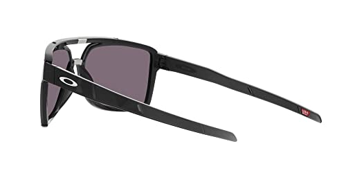 Oakley Men's OO9147 Castel Rectangular Sunglasses, Black Ink/Prizm Grey, 63 mm