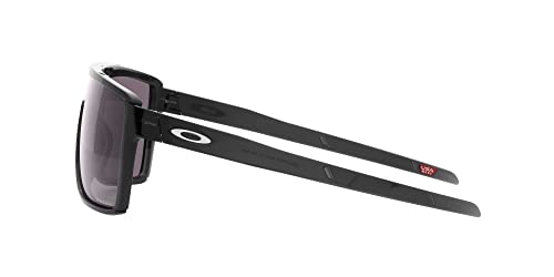 Oakley Men's OO9147 Castel Rectangular Sunglasses, Black Ink/Prizm Grey, 63 mm