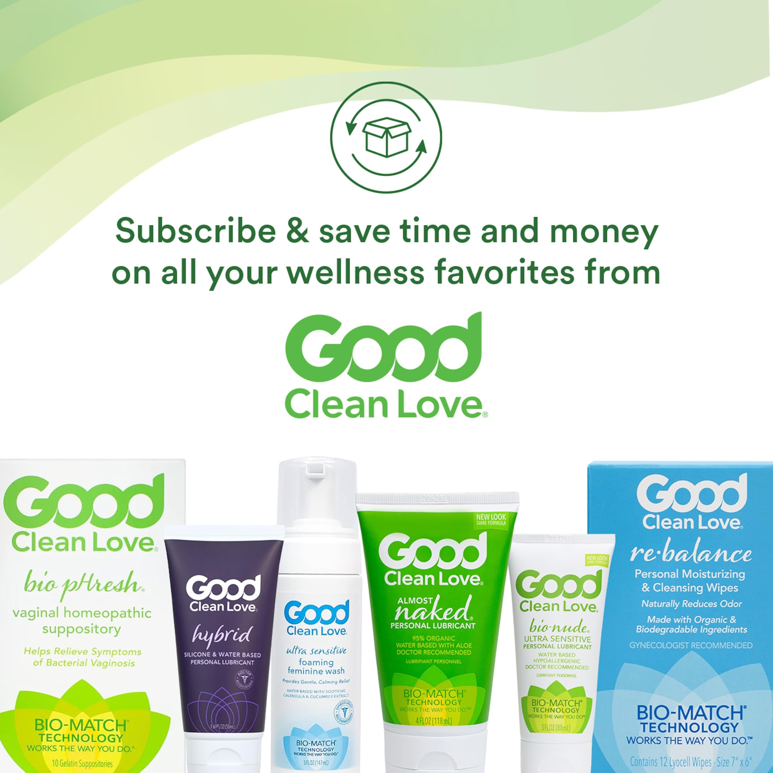 Good Clean Love Biogenesis Fertility-Friendly Lubricant, Water-Based Lube for Women & Couples Trying to Conceive, with Magnesium and Calcium Ions, Personal Lubricant, Safe for Toys, 2 Oz (2-Pack)