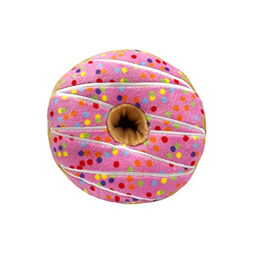 Huxley & Kent H&K for Dogs Power Plush | Drizzle Donut Pink (Small) | Funny Dog Toy | Dog Toy with Squeaker | Dog Gift | Fun, Durable, and Safe | Squeaky Dog Toy