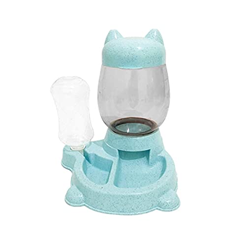 FUUIE Bowls for Food and Water Automatic Cat Drinking Water Dispenser Kitten Dog Food Bowl Waterer Non Wet Mouth Antioverturning Pet Feeding Container (Color : Blue)