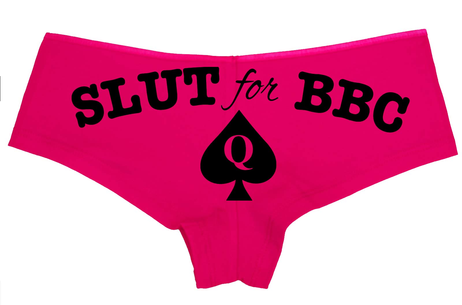 Knaughty Knickers Slut for BBC Queen of Spades Logo Tatoo Panties Plus Size Too Black