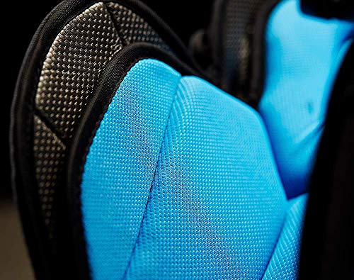 STX HP SG30 SR 14 WE/BE Ice Hockey Surgeon RX3 Shin Guards, 14", White/Blue, 14"