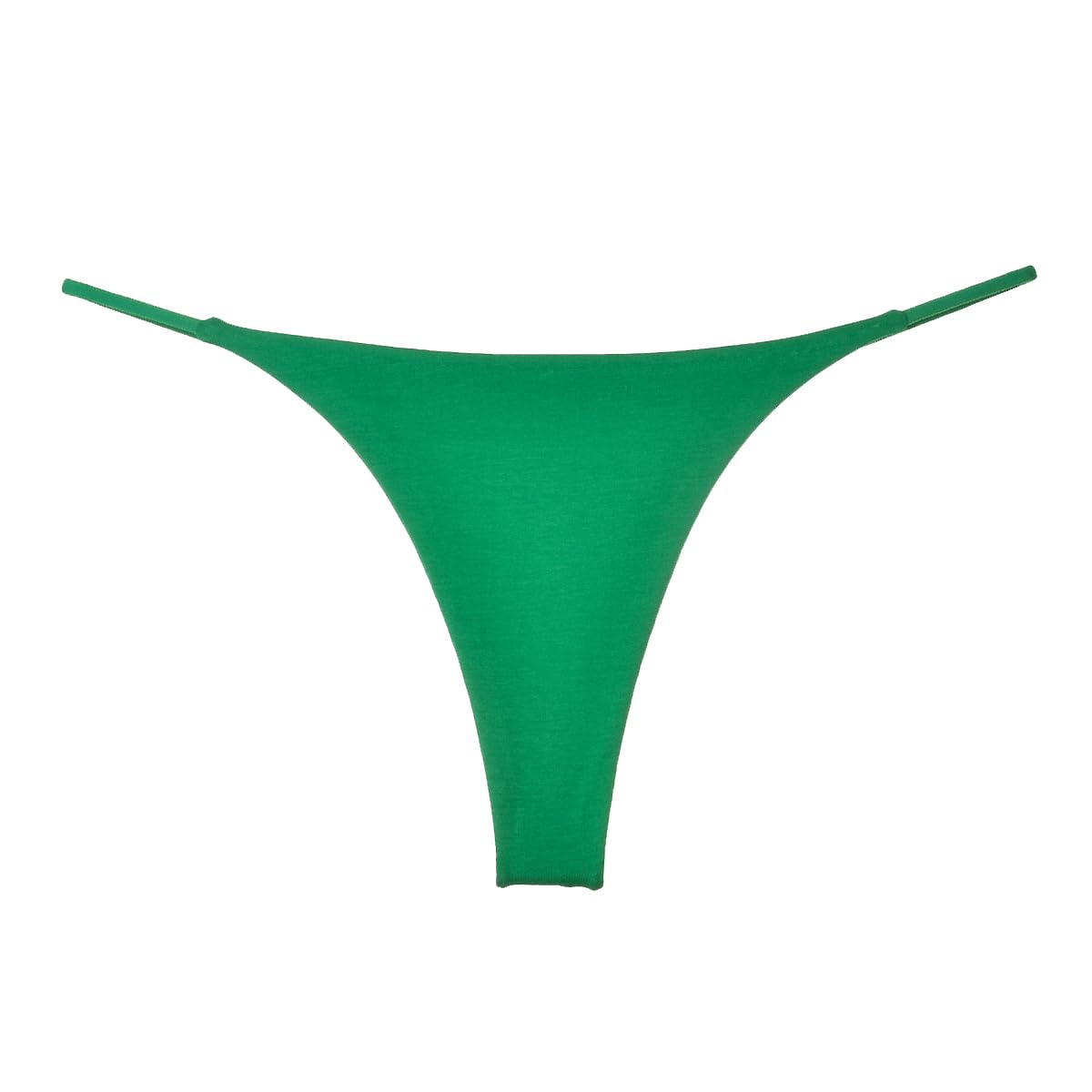 SAKVILSEC Women Underpants Seamless Thong Temptation Underwear High Waist G-String (L,Forest Green)