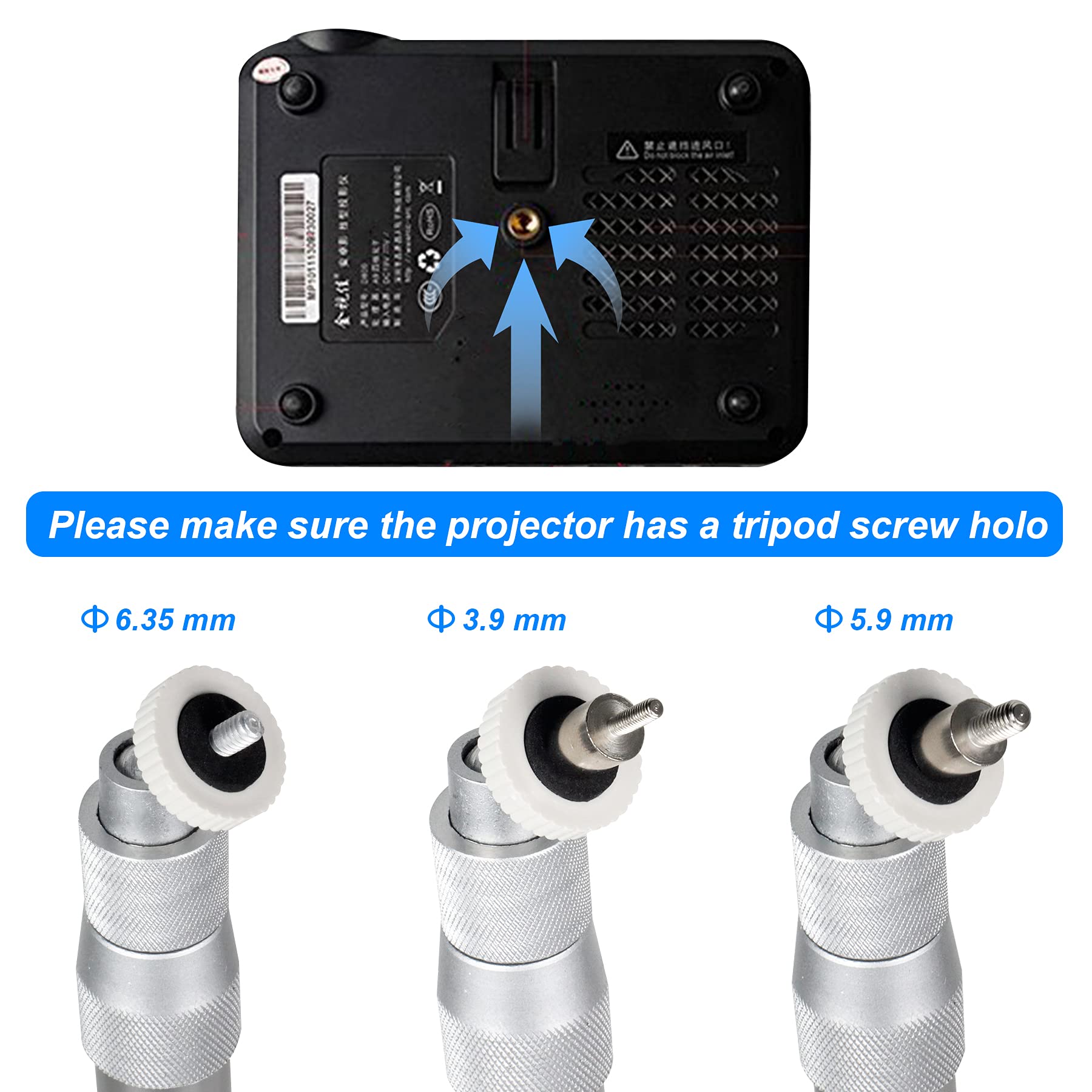 YiePhiot Ceiling Wall Projector Mount Universal Projector Bracket Extendable Height Camera Mount 15-24in Wall Hanger Projector Stand for DLP Projector Video Projector CCTV DVR Camera