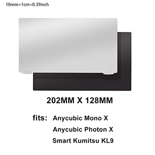 yungluner Resin Edition Magnetic Sheet 7.95x5.0in 3D Printer Resin Plate Made from Stainless Steel Authentic for 3M Adhesive Dlp Projector 4k Dlp 3D Printer Mini